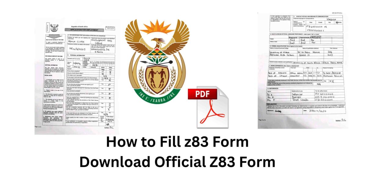 Z83 Form (South Africa): How to Download It + How to Fill It In ...